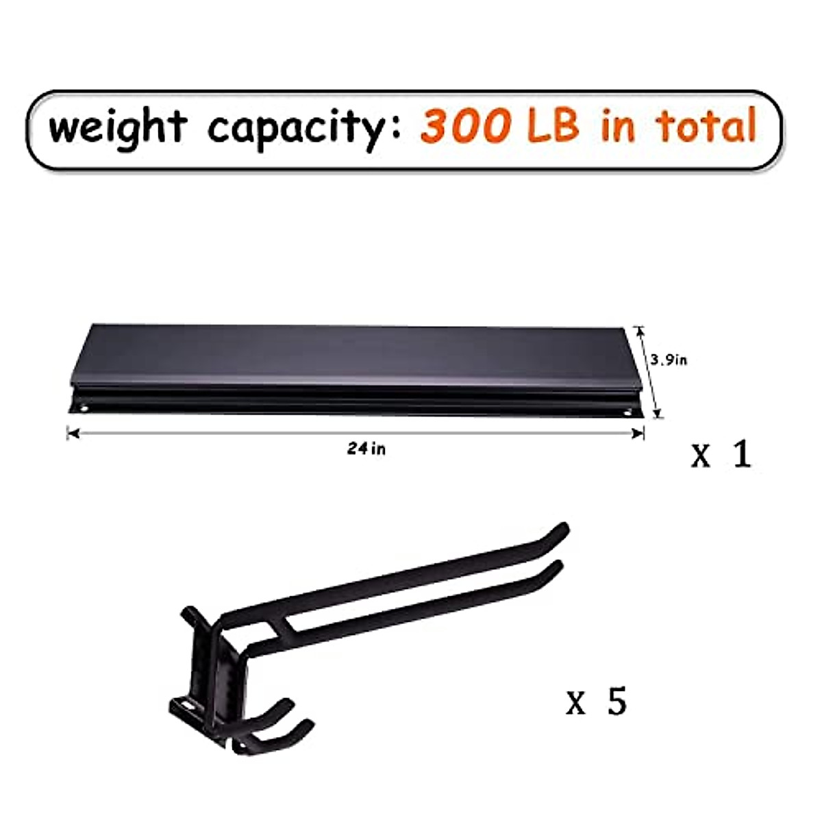 Ultrawall Ski Rack Wall Mounted for Garage Organizer, Ski Storage Rack for Home Shed Storage Organization System, Holds Up to 300lbs