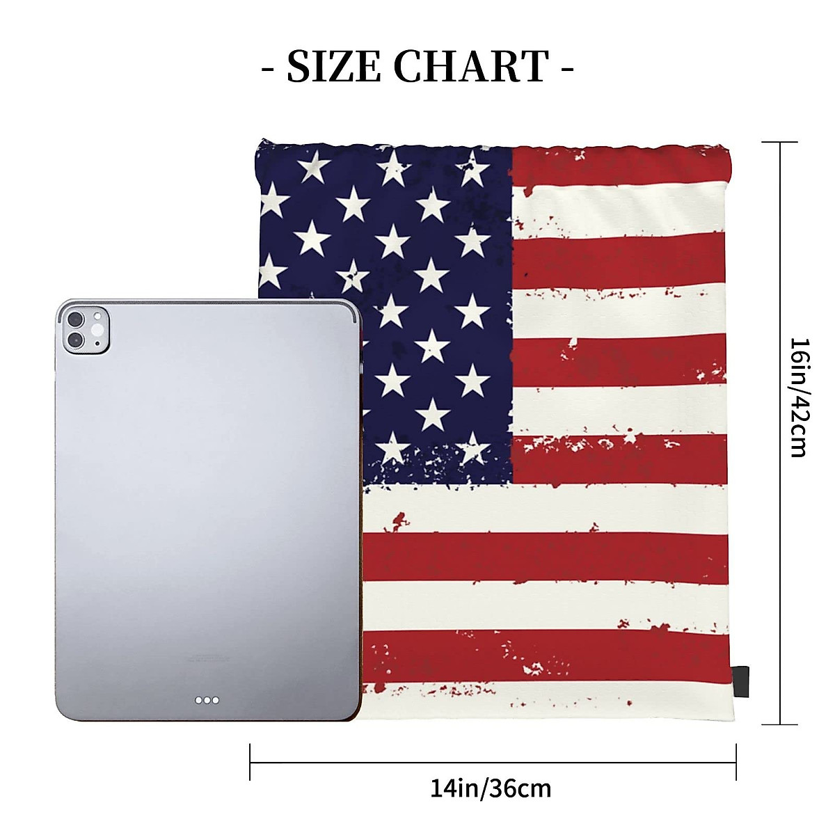 AIMASTZ Usa Flag Unisex Drawstring Backpack Bag Sport Gym Dance Travel Sackpack