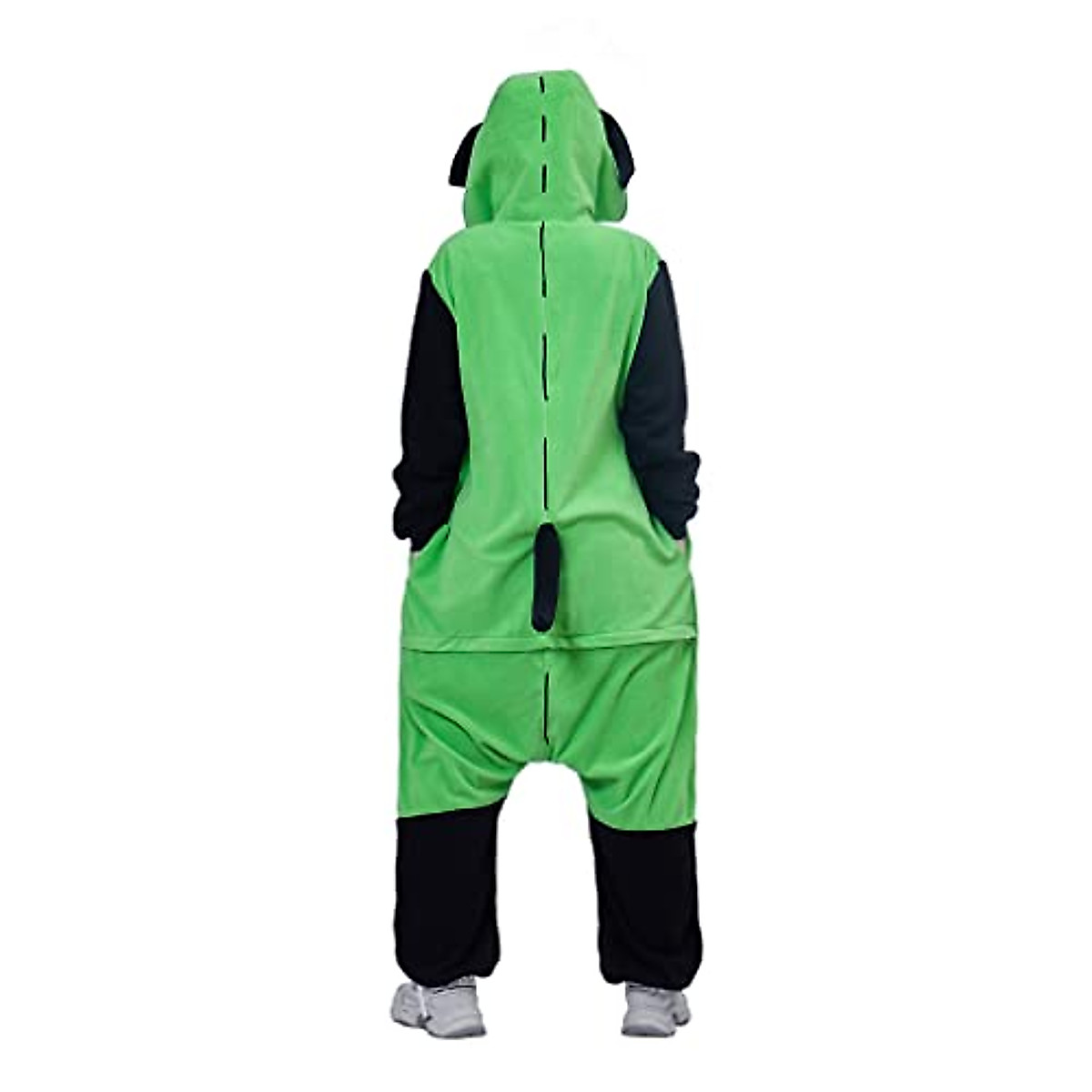 Anime Onesie Adult One Piece Pajamas Homewear Cosplay Costume Animal Sleepwear Hoodie Jumpsuit Outfit for Women Men (XL) Green
