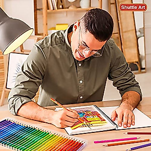 Shuttle Art 136 Coloured Pencils , Soft Core Colouring Pencils Set for Adult Colouring Books, Doodling, Sketching, Drawing, Art Supplies