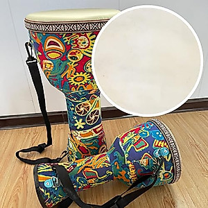 Yibuy Beige Goatskin Goat Skin Drums Head for Bongo Drums Replacement Parts