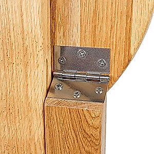 AllAboutEmbroideryUA Folding Oak Stool Beige Natural Organic Wooden seat Side Table Porable Compact Chair Kitchen Furniture Handmade Hight 17.7 inches (45 cm) (Oak Beige)