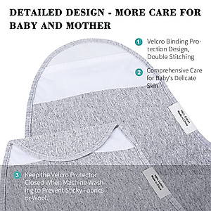 Baby Swaddle Blankets,Soft and Cozy Organic Cotton Black Swaddle Wrap Receiving Blankets for Baby Girl Boy, 0-3 Months