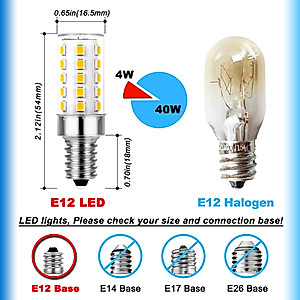Ziomitus Dimmable E12 C7 Candelabra Led Light Bulbs 4W, Kx-2000 25W-40 Watt Halogen Equivalent, 3000k Warm White T6 Small Base 120V E12 Led Bulbs for Ceiling Fan Light Salt Lamp,450 lm(5Pack)