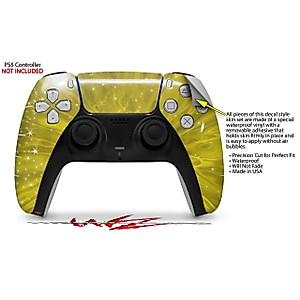 WraptorSkinz Skin Wrap compatible with Sony PS5 DualSense Controller Stardust Yellow (CONTROLLER NOT INCLUDED)