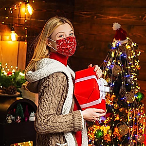 50 Pack Adults Christmas Disposable Face Mask, Individually Wrapped 3-Ply Breathable Non-woven Breathable Masks For Men and Women