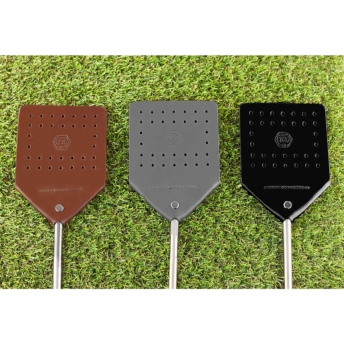 Leather Fly Swatter - Cognac - Pack of 2 - Insect Catcher - Insect Catcher - Insect Catcher - Leather Fly Swatter