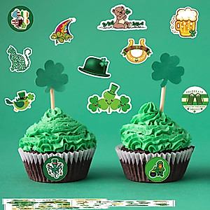333PCS St Patricks Day Stickers, Shamrock Stickers, St. Patrick's Day Stickers for Kids Party Favors Decorations, Irish Shamrock Labels for Toys Cards Craft Scrapbooking