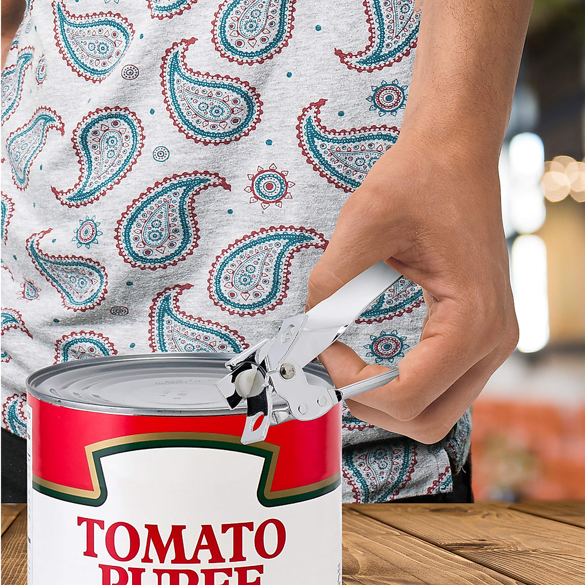 Nickle Plated Manual Can Opener with Can Tapper Small and Easy to store Perfect for Camping(Pack Of 2) - By RamPro