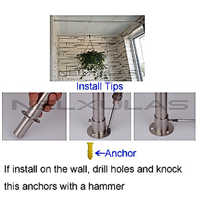 NELXULAS Stainless Steel Closet Rod Flange Holder for Pipe (AD2)
