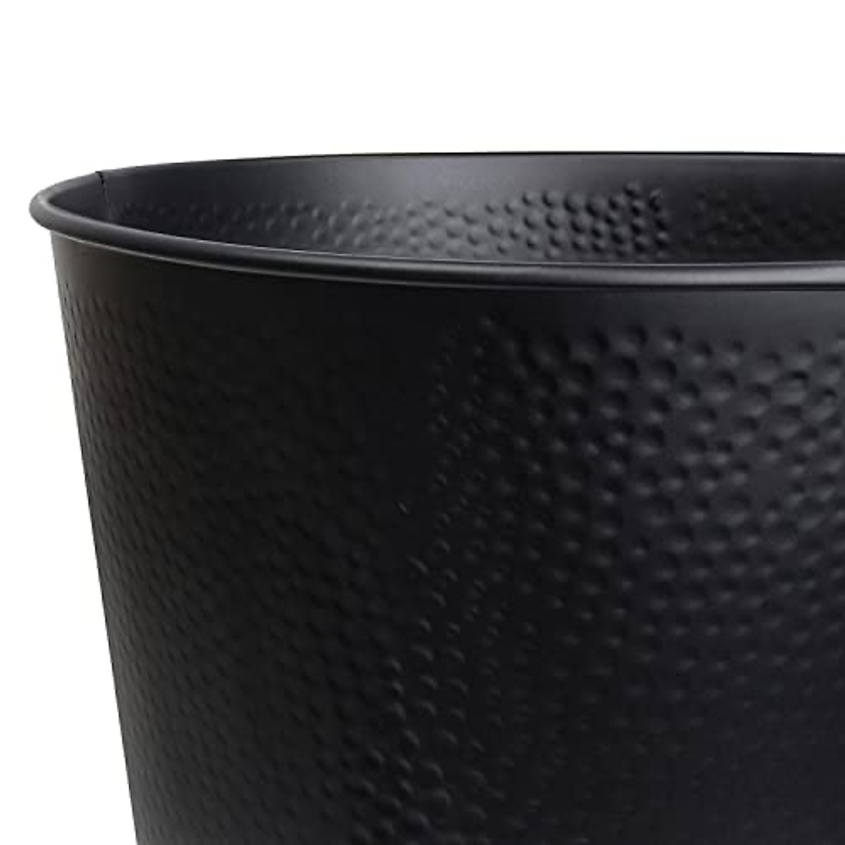Wastebasket for Bedroom, Bathroom, Trash Can 6 Liters, Black, Stainless Steel