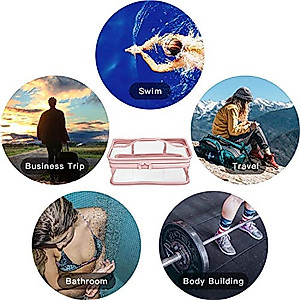 Makeup Bag Zipper Waterproof Portable Travel Storage Pouch 2 Pcs