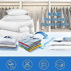 MecTo Bundle 3 Pack Clothes Storage Bag and 6 Pack Vacuum Storage Bags