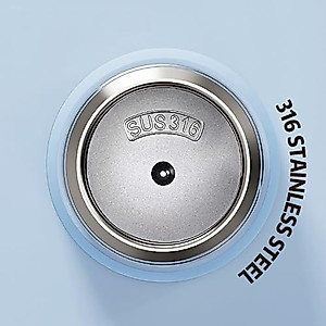 bukebro Stainless Steel Vacuum Insulated Water Bottles Leak Proof with Straw,keep warm|cool,Gifts for him|her,used in office,outdoor sports 17oz/500ml (17oz green)