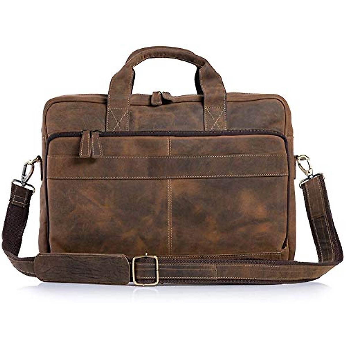 Leather Briefcase 18 Inch Laptop Messenger Bags for Men and Women Best Office School College Briefcase Satchel Bag