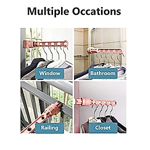Window Frame Plastic Portable Clothes Rack, Multifunctional Laundry Drying Rack for Balcony, Bathroom, Closet, Travel, Hotel (Blue)