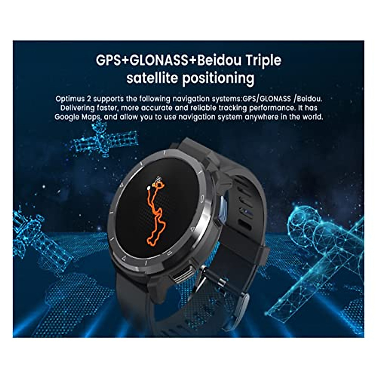 JAITEA Waterproof Dual-chip P22+PAR2822 Compatible Smartwatch 13MP IMX214 Camera 4GB 64GB Memory 1260mAh Men