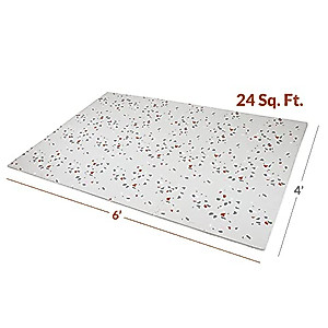 Clevr Extra Large Interlocking EVA Foam Baby Play Mat Soft Stylish Non-Toxic Kids Toddler Play Floor Tiles Mats with Edges 6 pcs 6'x4' Terrazzo Style