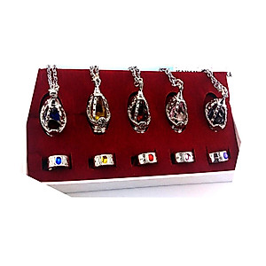 Anime Cosplay Puella Magi Madoka Magica Soul Core Gem 5 Necklace With 5 Tail Ring