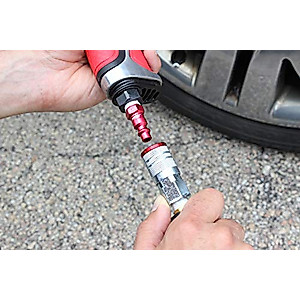 Milton 727MC-20 ColorFit Plugs, M-Style Red, 1/4" NPT Male, Box of 20