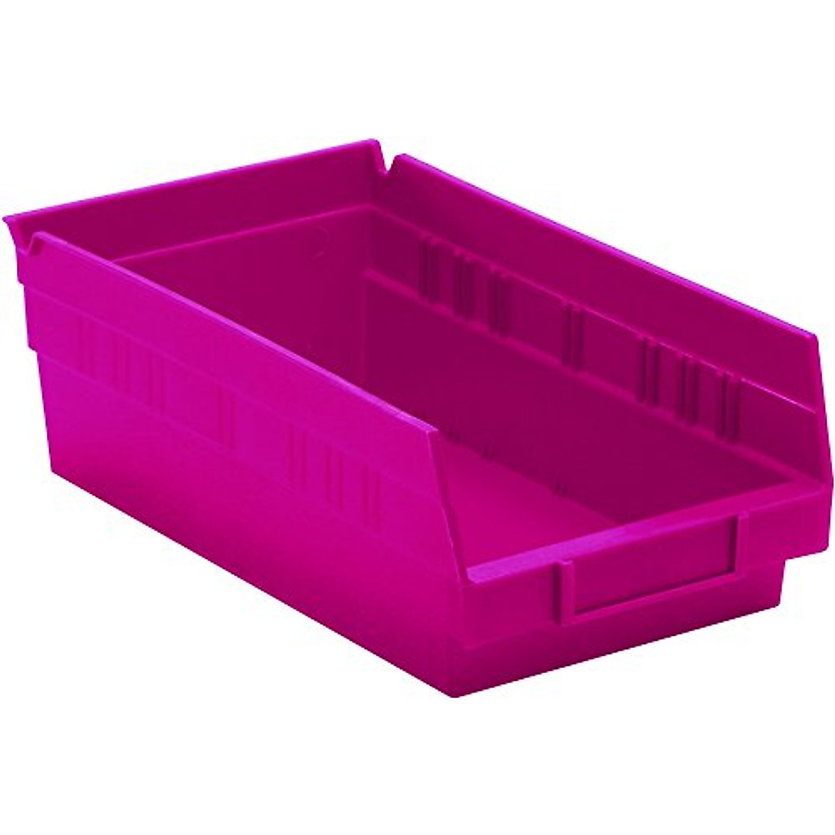 Quantum Storage QSB102PK 30-Pack 4" Hanging Plastic Shelf Bin Storage Containers, 11-5/8" x 6-5/8" x 4", Pink