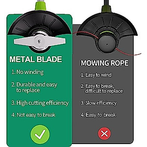 GardenJoy Weed Wacker Blades Replace, 3PCS Metal Cutter Blades Replacement for 12V Cordless Grass Trimmer