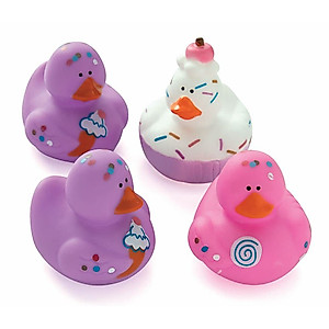 Fun Express 12 Sweet Treat Cupcake Ice Cream Rubber Ducks