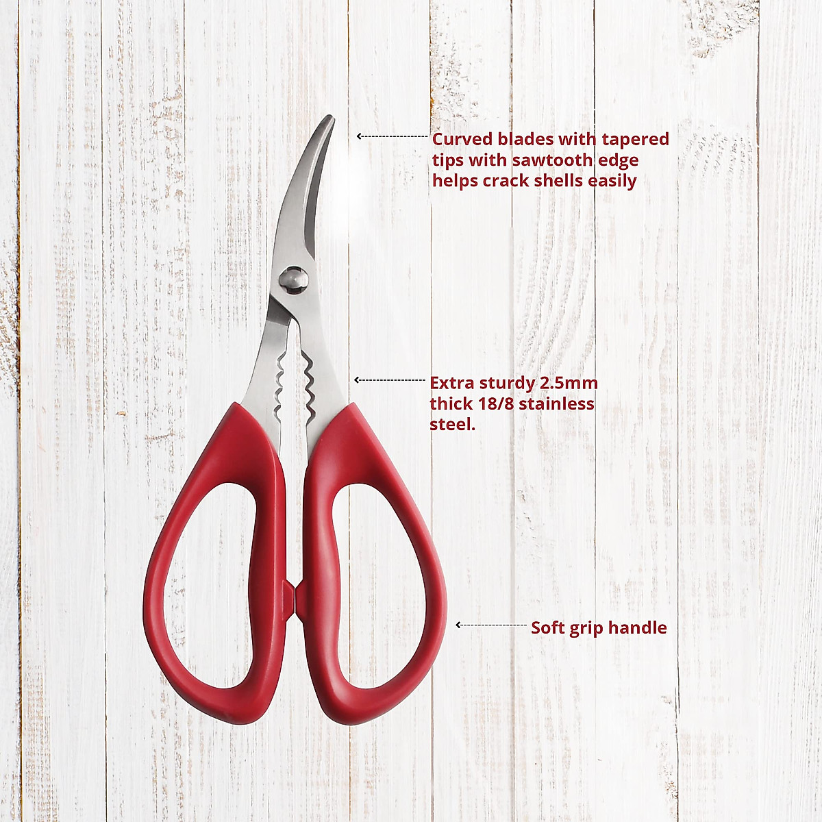 Maine Man Seafood Shears, 18/8 Stainless Steel