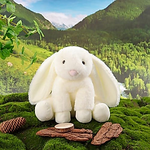 Apricot Lamb Toys Plush Cream Bunny Rabbit Stuffed Animal with Fluffy Soft Ears (Cream Bunny, 8 Inches)