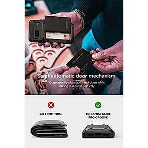 VRS DESIGN Damda Glide Pro Phone Case for Pixel 7, Sturdy Semi Auto Wallet [4 Cards] Case Compatible for Pixel 7 Case (2022)