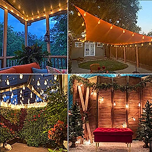 Abeja 10-Pack Edison Light Bulbs, ST40 Clear Edison Light Bulbs, 7 Watt/ E17 Screw Base ST40 Vintage Replacement Light Bulbs for Outdoor Patio ST40 String Lights, Warm White