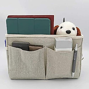 Bedside Hanging Storage Organizer Hanging Organizer Bag Holder Organizer for Book (Gray) (Gray, Patternless)