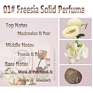 Grospe 3PCS Solid Balm Sets Solid Perfume Portable Pocket Balm Perfume Perfect for Travel Use Natural Fragrance Parfum for Men and Women