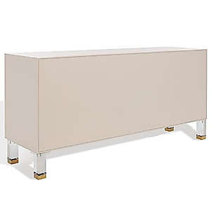 Safavieh Couture Home Saturn-Art Deco-Light Pink Acrylic 3-door Sideboard