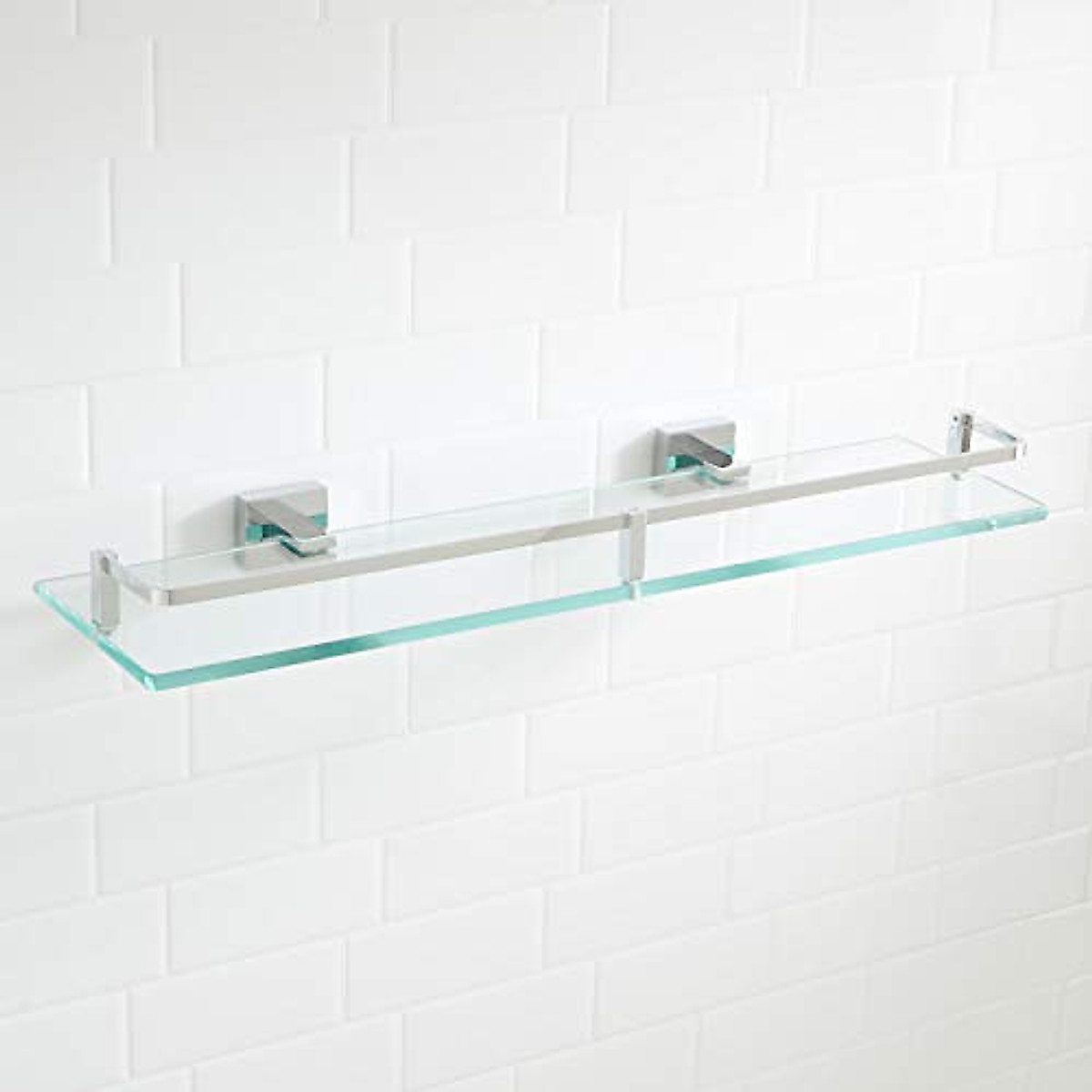 Signature Hardware 295795 Albury 19-5/8" Glass Bathroom Shelf