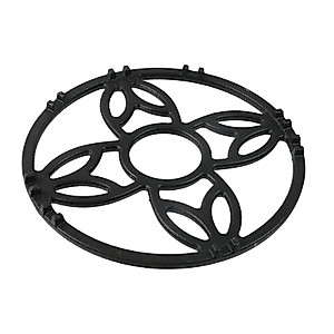 Geesatis Cast Iron Wok Ring Burner Grate Wok Support Ring, 1 Pcs, 7.5inch/190mm