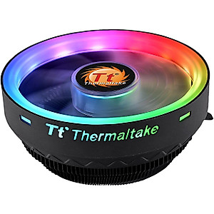 Thermaltake UX100 5V Motherboard ARGB Sync 16.8 Million Colors 15 Addressable LED Intel/AM5/AMD Universal Socket (LGA 1200) Hydraulic Bearing 65W CPU Cooler CL-P064-AL12SW-A