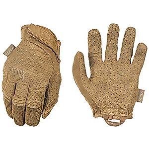 Mechanix Wear: Tactical Specialty Vent Tactical Gloves, Touch Capable, High Dexterity, Gloves for Airsoft, Paintball, and Field Work, Work Gloves for Men (Brown, Large)