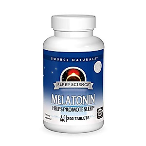 Source Naturals Sleep Science Melatonin 1mg - Safe, Non Habit Forming - 300 Tablets