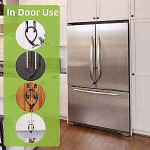 Rofio 2 Pack Fridge Lock, Refrigerator Lock with Keys, Childproof Lock for French Door Fridge and Cabinet