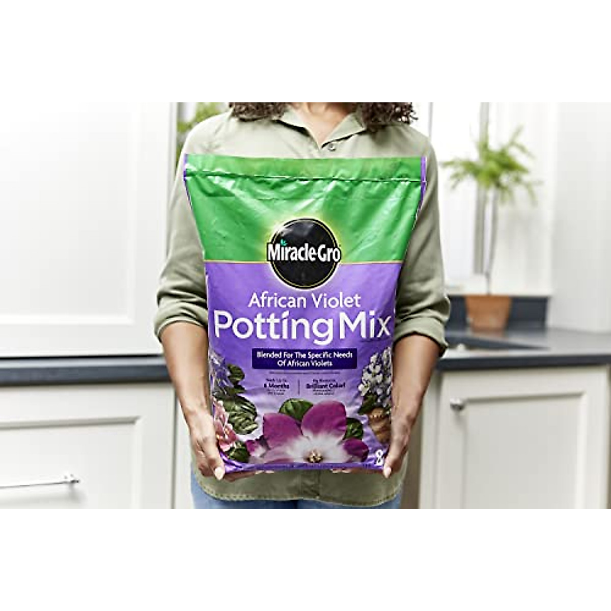 Miracle-Gro African Violet Potting Mix, 8qt, 2-Pack