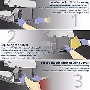 ECOGARD XA10496 Premium Engine Air Filter Fits Honda Civic 2.0L 2016-2019