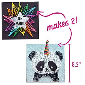 Craft-tastic – String Art – Craft Kit Makes 2 Large String Art Canvases – Pandacorn Edition