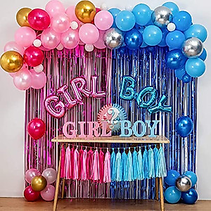 Gender Reveal Table Decorations, Boy Girl Letter Table Signs Blue and Pink Wooden Tabletop Decor for Gender Reveal and Baby Shower Party Supplies