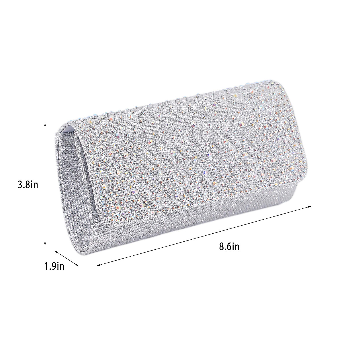 Naimo Womens Sequin Evening Purse Wedding Party Clutch Bag