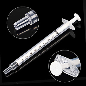 DEPEPE 120pcs 1ml Luer Slip Tip Syringe with Caps, Without Needle, for Pet Feeding and Industrial Use