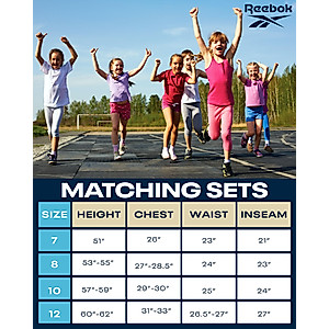 Reebok Girls' Sweatsuit Set - 2 Piece Hoodie Sweatshirt and Leggings - Youth Clothing Set for Girls (7-12), Size 7, Oatmeal Heather