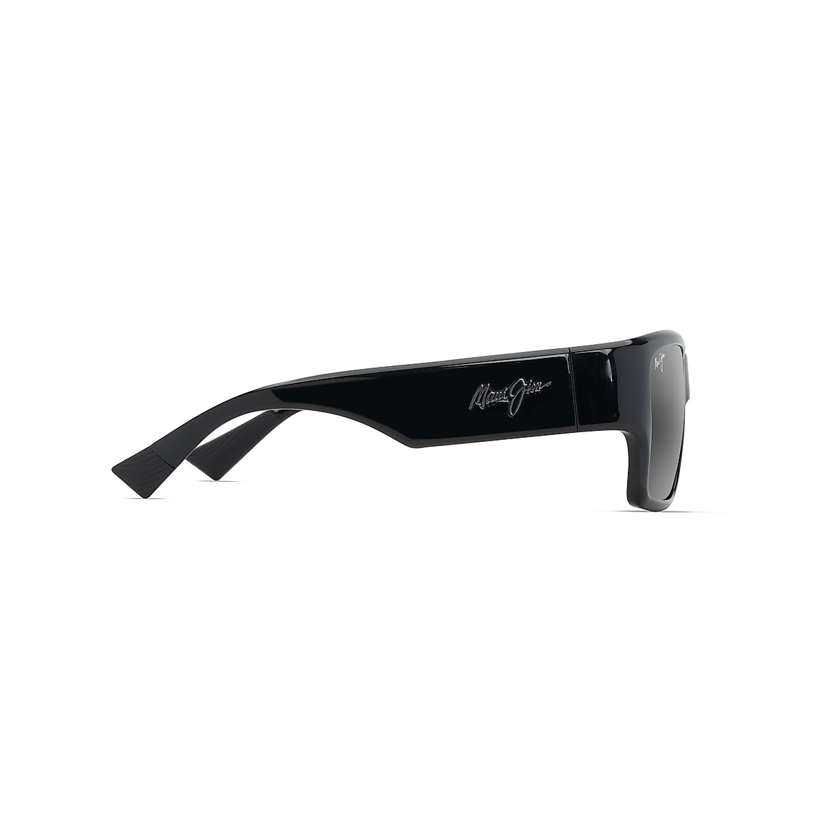 Maui Jim Kaolu Square Sunglasses, Shiny Black/Neutral Grey Polarized, Extra Large