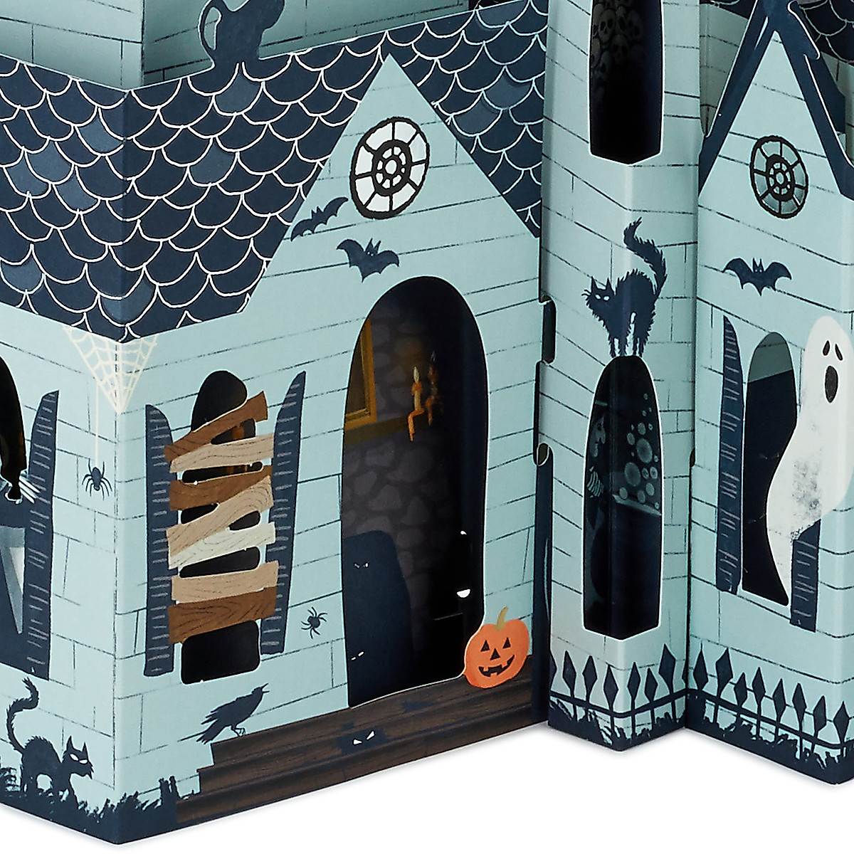 Hallmark Paper Wonder Displayable Jumbo Halloween Card or Centerpiece (Accordion Fold Haunted House)