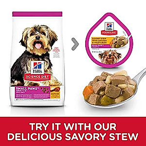 Hill's Science Diet Dry Dog Food, Adult, Small Paws for Small Breed Dogs, Chicken Meal & Rice, 4.5 lb. Bag